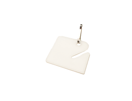 Slotted rack key tags, plastic, 1 1/2 x 1 1/2, white - 100/BX