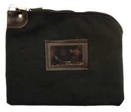 9x12 Black Locking Canvas Bag