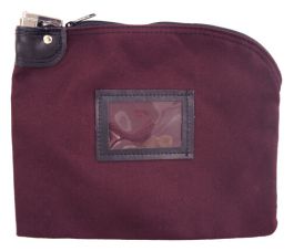 9x12 Burgundy Locking Canvas Bag
