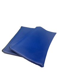 10.5 X 5.5 Vinyl zipper bag, blue, 5/pk