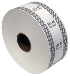 8" Bleached White Kraft Automatic Coin Wrap, $25 Dollars