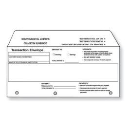 ATM Deposit Envelopes - Generic, 2500/ctn