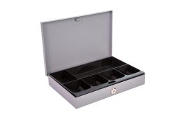CONTROLTEK Cash Box with Security Lock, Gray