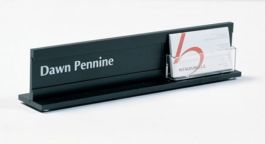 Acrylic Name Holder With Business Card Pocket