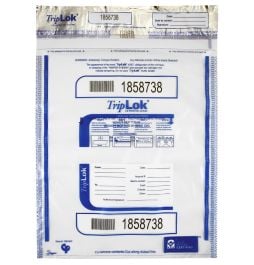 TripLok 12x16 Carton of 500 Clear Security Bag with Pocket | Rochester ...